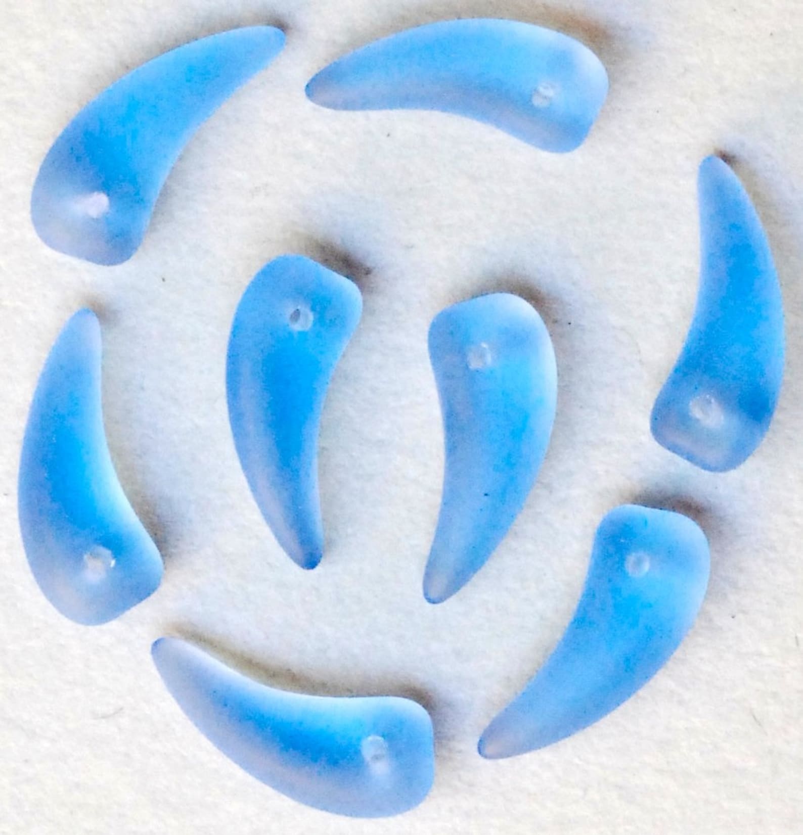 Czech Glass Tooth Beads - Claw Beads - 6mm X 16mm - Various Colors ...