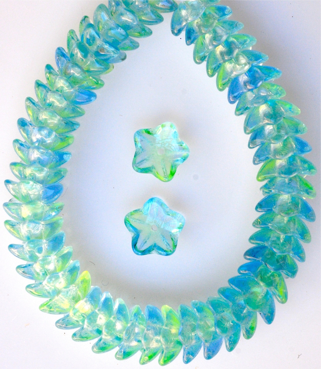 Flower Cup Beads - Czech Glass Flower Beads - 10mm X 4mm - Various ...