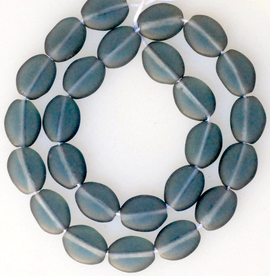 Small Flat Oval Czech Glass Beads - Various Matte Colors - 8mm X 6mm ...