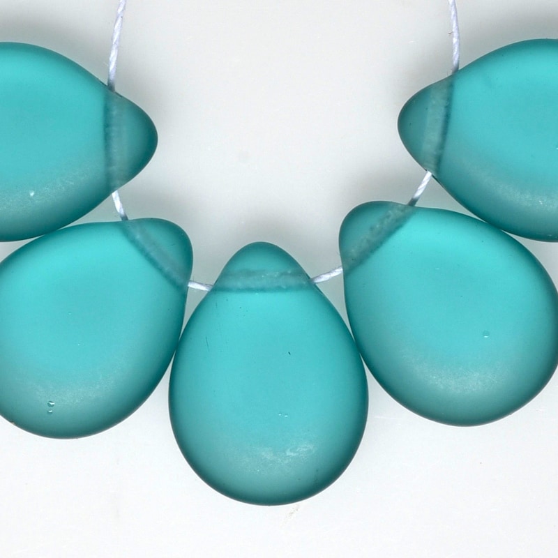 Czech Teardrop Beads Flat - Etsy