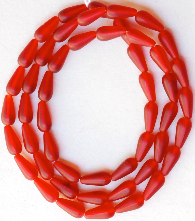 Large Teardrop Bead with Vertical Hole Czech Glass Teardrop | Etsy