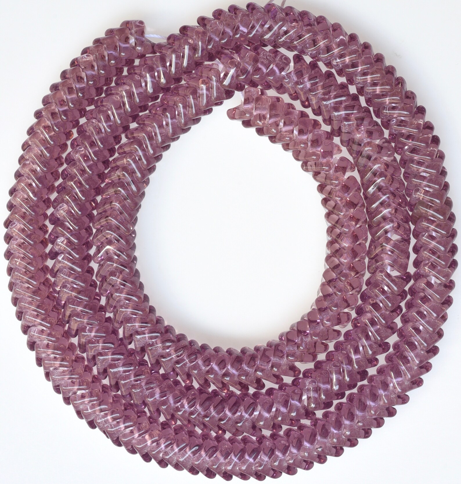 Interlocking Snake Beads - Czech Glass Beads - 10mm X 4mm - Various ...