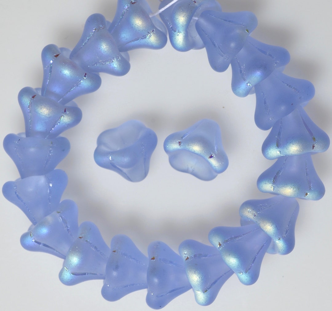 Large Flower Cup Beads - Czech Glass Flower Beads - 11mm X 13mm ...