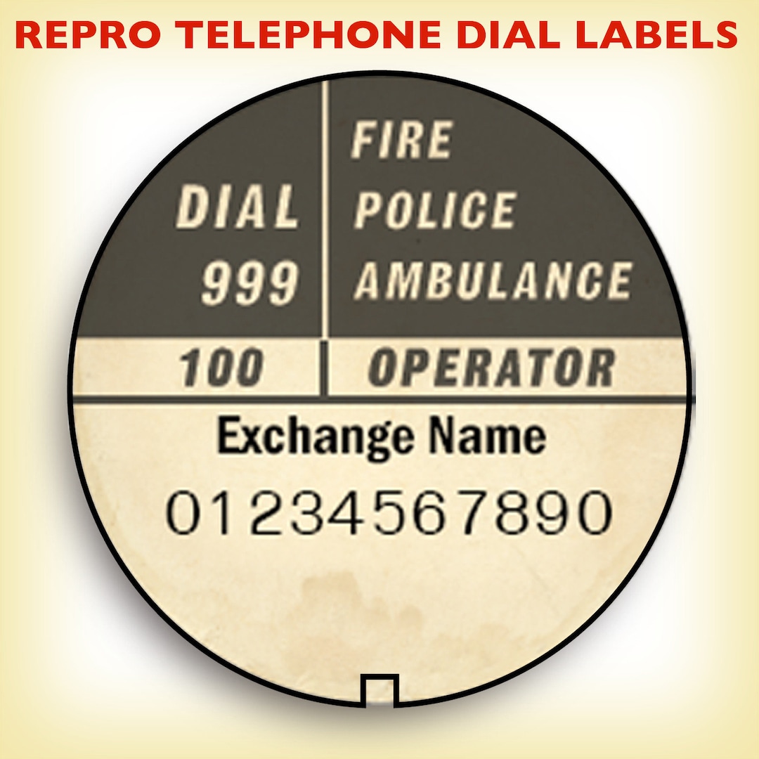 Editable Telephone Dial Number Label Maker for Bakelite Vintage Phone ...