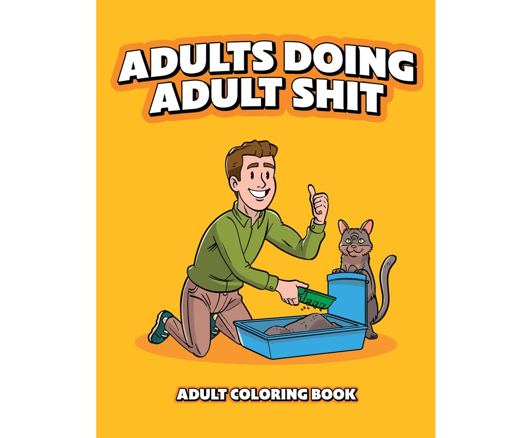 Adults Doing Adult Shit Adult Coloring Book - Etsy