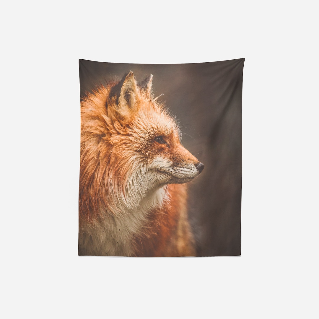 Fox Tapestry Wall Tapestry Hanging Woodland Fox Large - Etsy