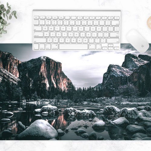 Mountain Trees Large Desk Mat Keyboard Pad Nature Mouse | Etsy