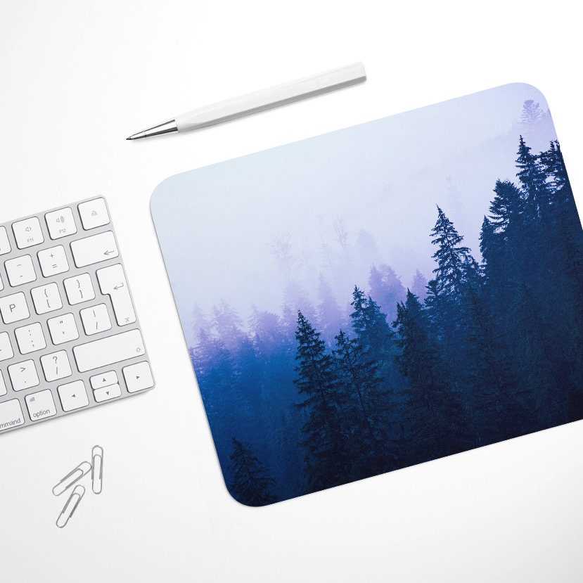 Forest Trees Large Desk Pad Keyboard Pad Trendy Workspace - Etsy