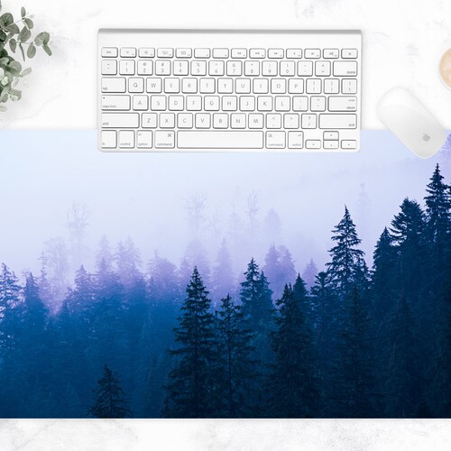 Forest Trees Large Desk Pad Keyboard Pad Trendy Workspace - Etsy