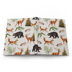 Woodland Animals Hardcover Journal / Forest Animals Hardback Notebook ...