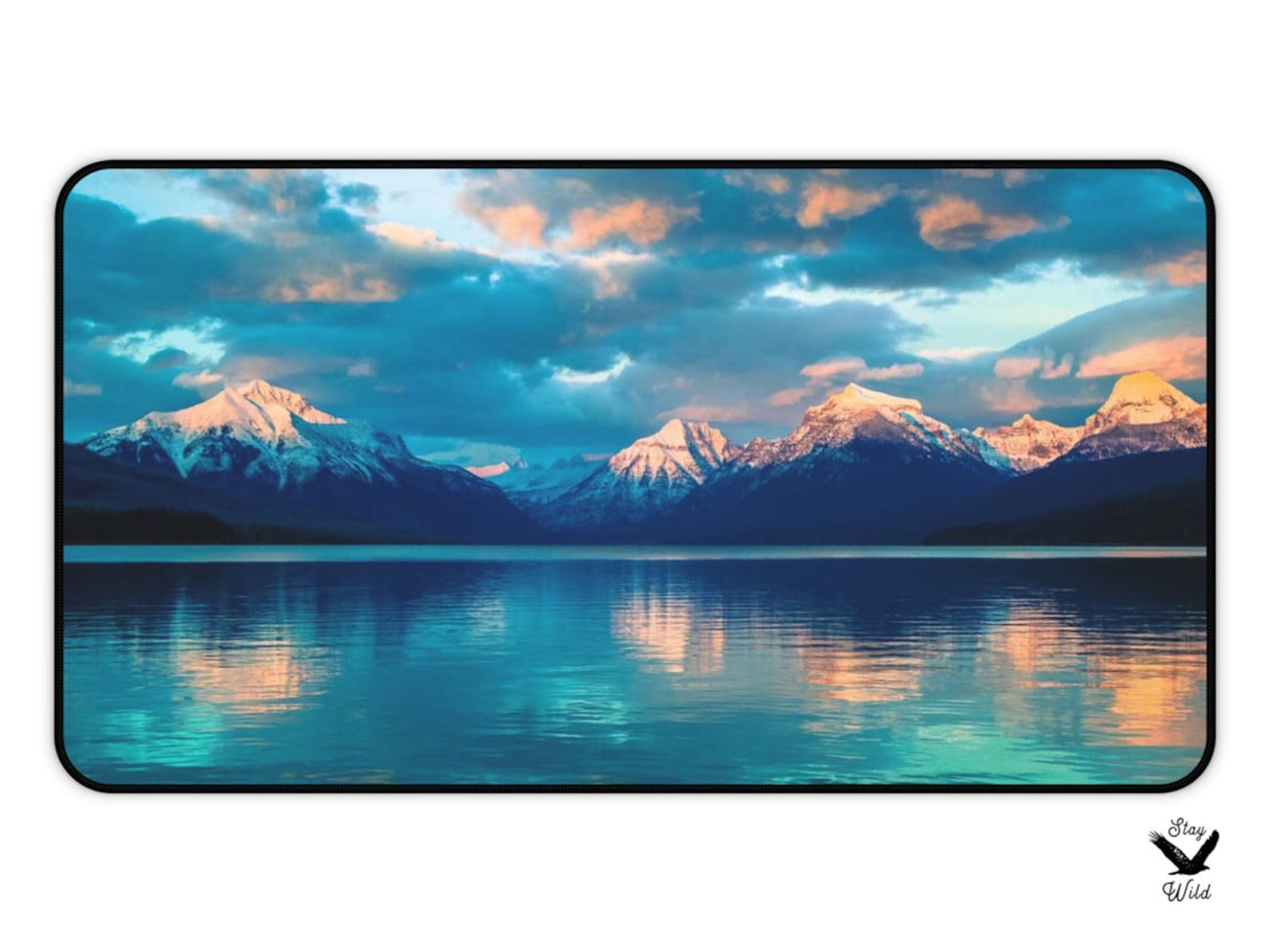 Sunset Mountains Large Desk Mat Mountain Photo Blue Deskpad - Etsy