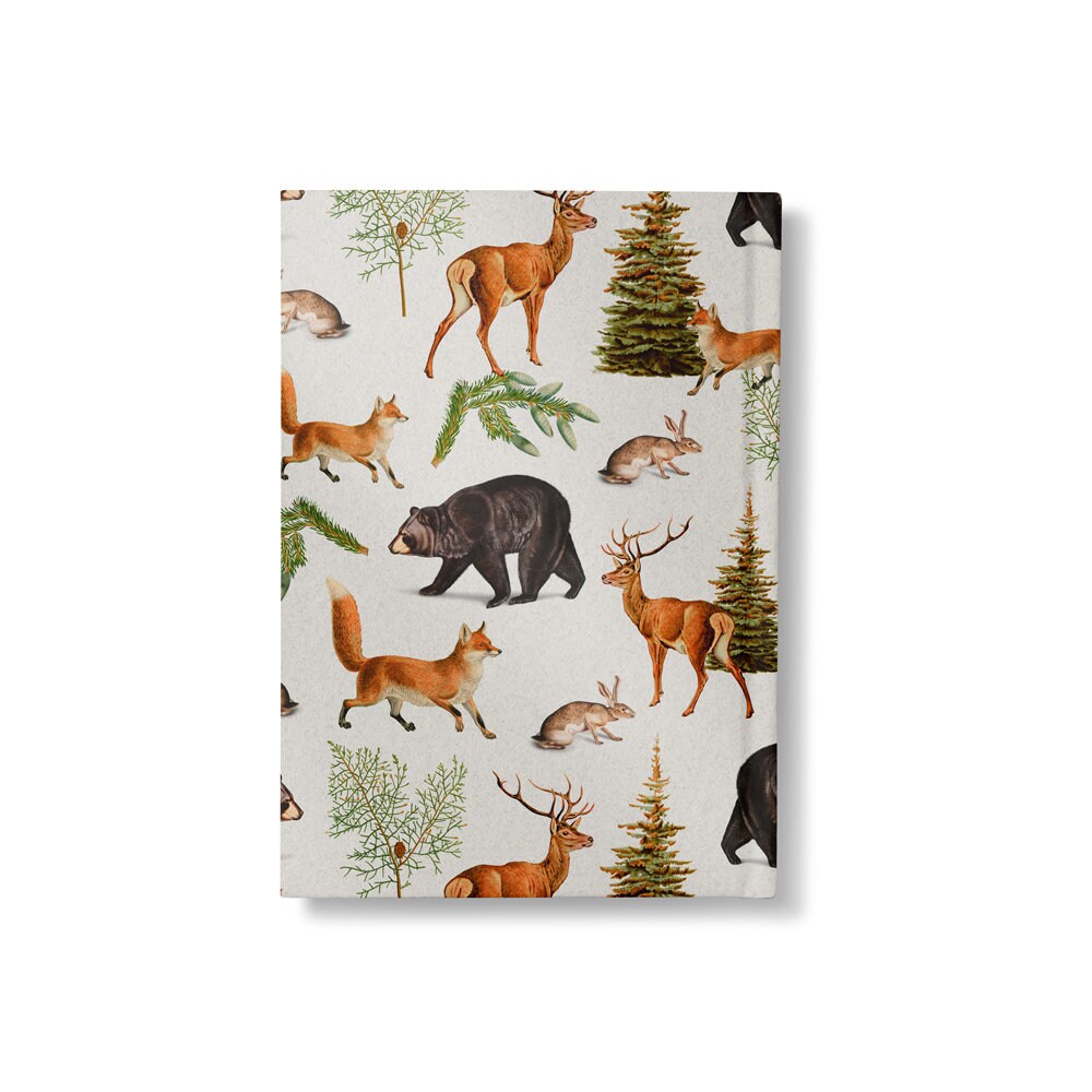 Woodland Animals Hardcover Journal / Forest Animals Hardback Notebook ...
