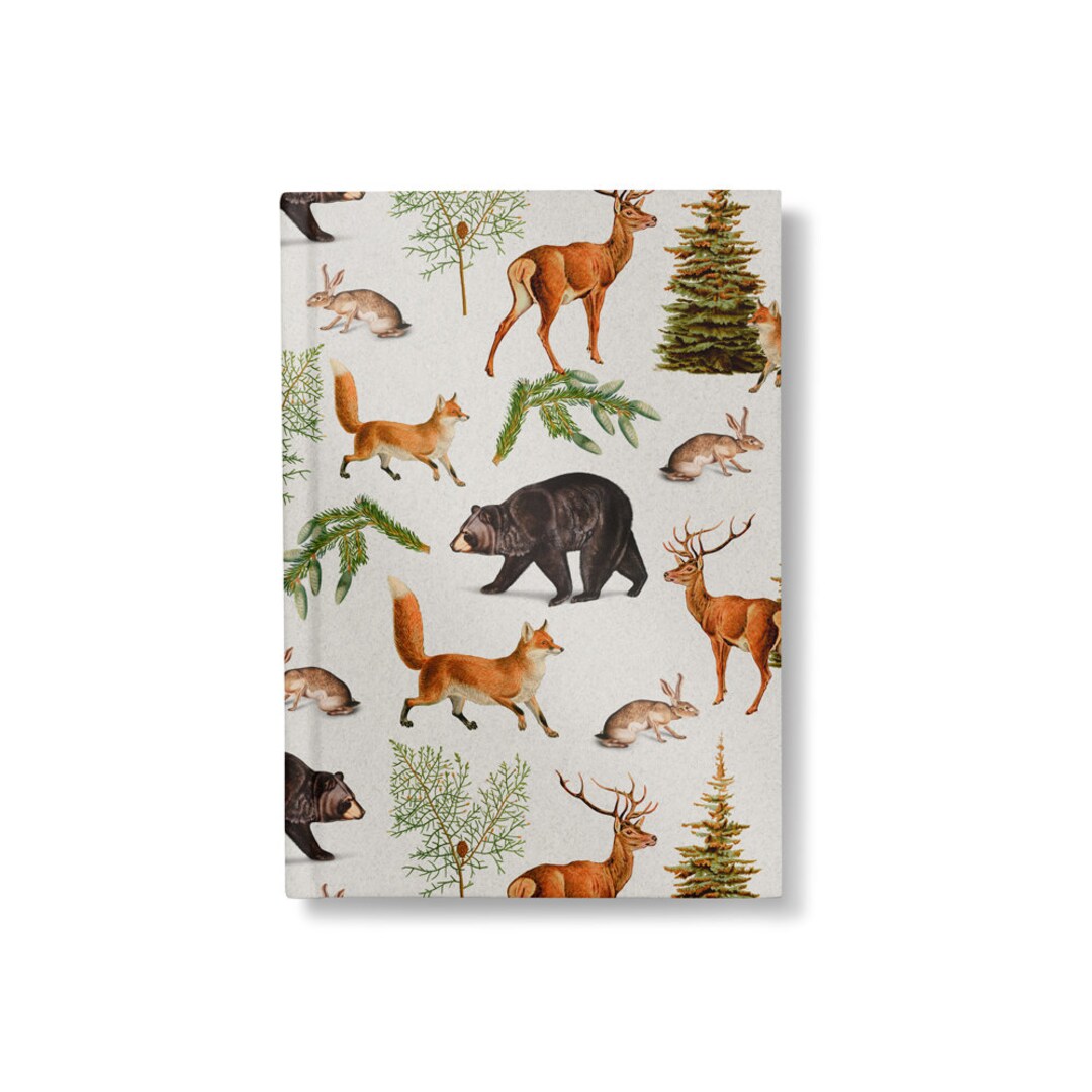 Woodland Animals Hardcover Journal, Forest Animals Hardcover Notebook ...
