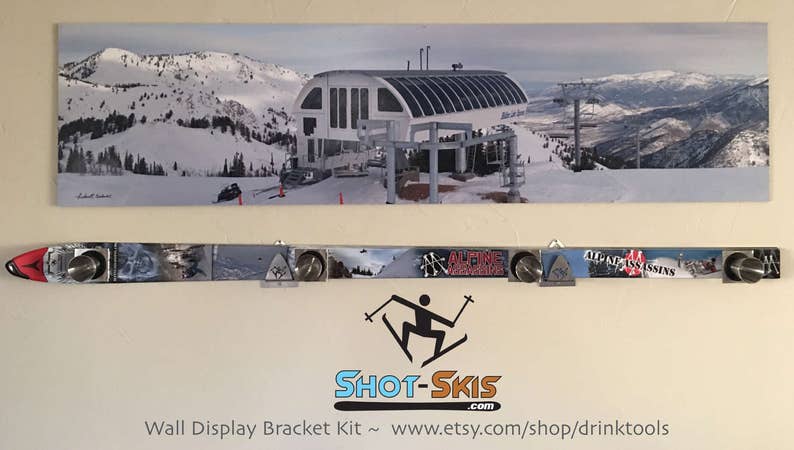 Shot Ski Wall Display Bracket Kit - Etsy