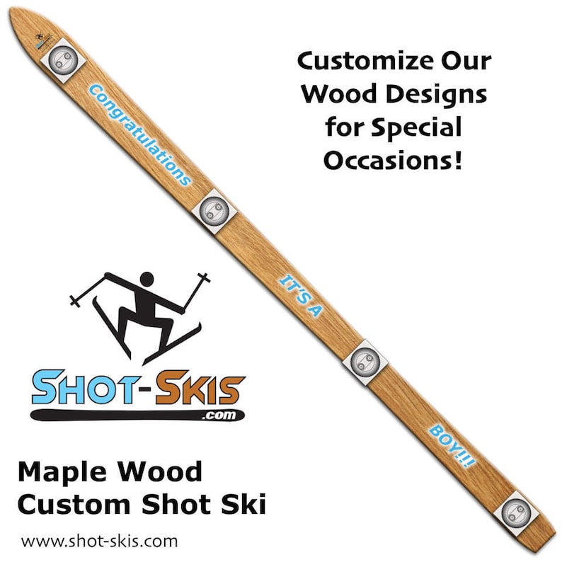 Maple Wood Custom Shot Ski - Etsy