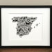 Spain Map Art Print - Signed 8.5" X 11" Print of Original Hand Drawn ...