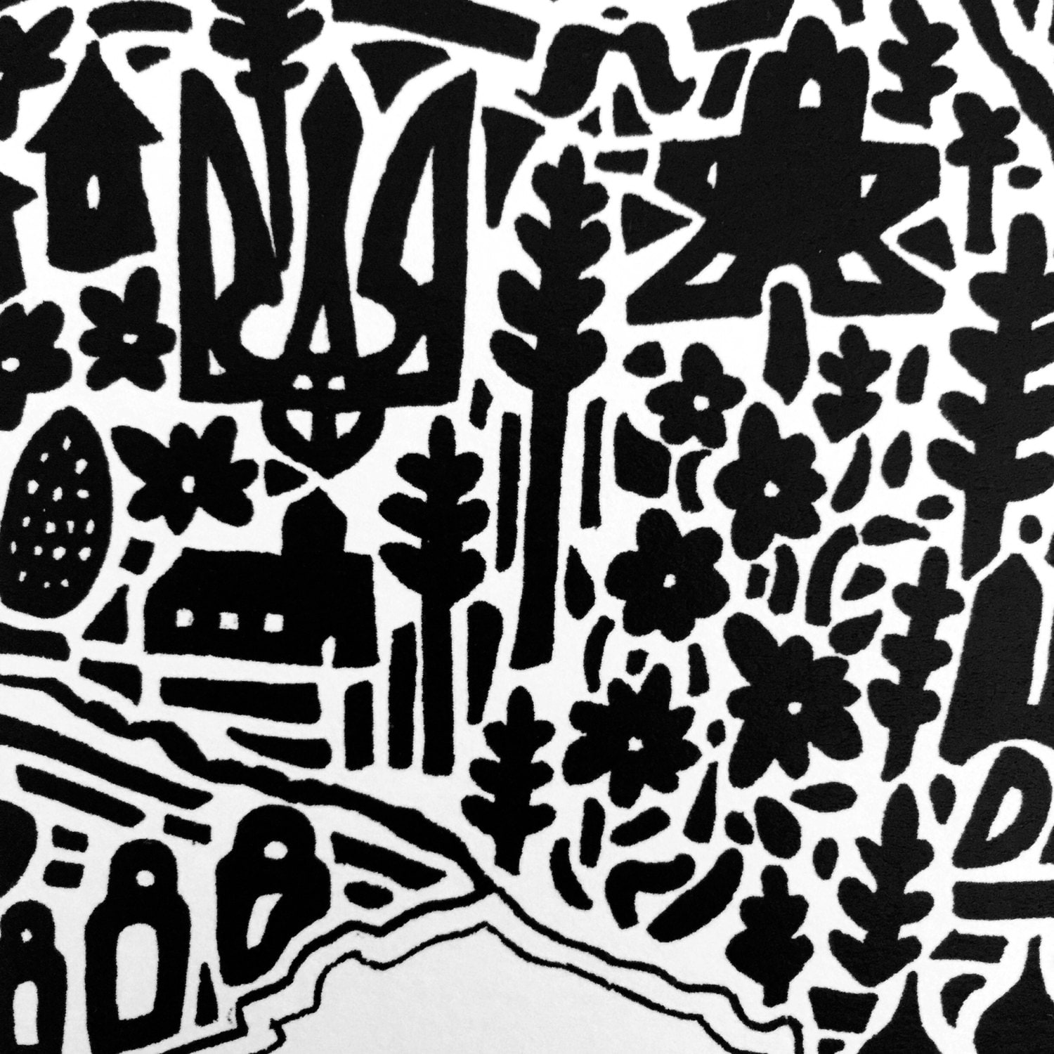 Ukraine Map Art Print - Signed 8.5" X 11" Print of Original Hand Drawn ...