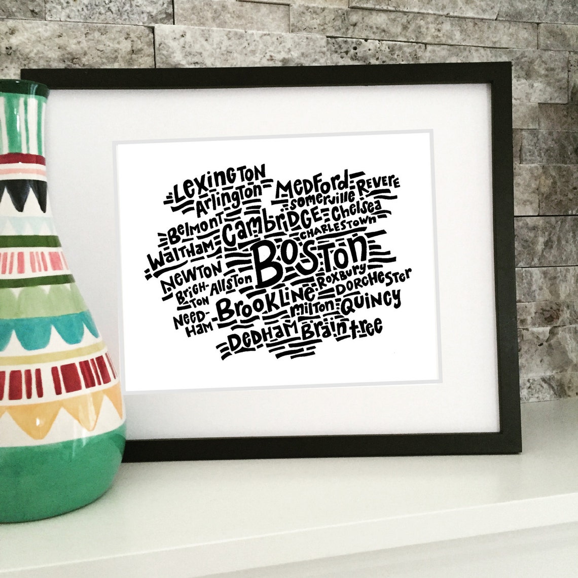 Boston Metro Map Art Print Signed 8.5 X 11 Print | Etsy