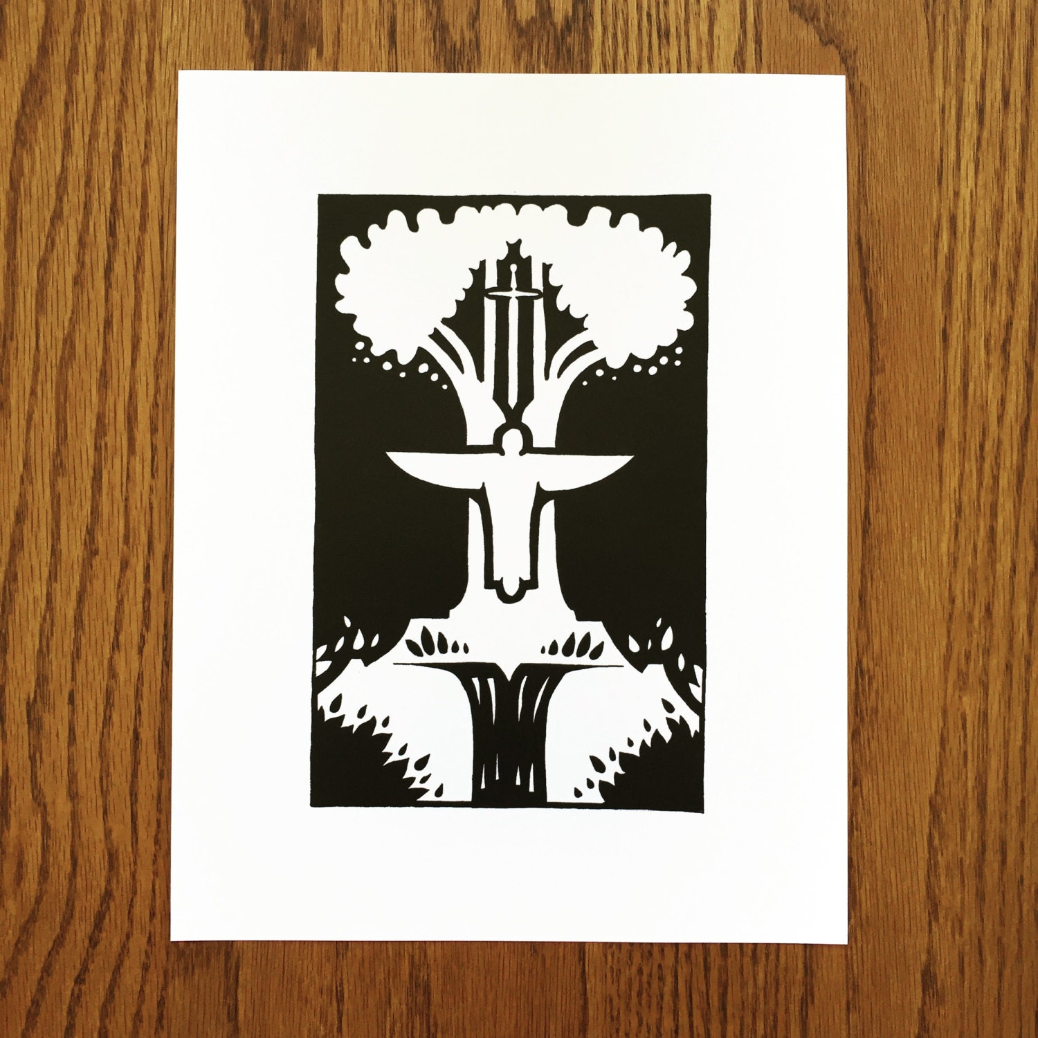 The Tree of Life signed Print Cherubim and a Flaming Sword | Etsy