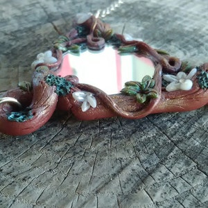 Elven Mirror, Forest Necklace, Elven Necklace, Wood Elf Necklace, Magic ...