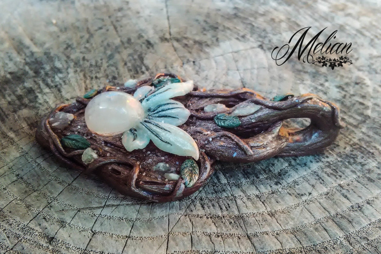 Forest Flower Moonstone Fantasy Fairy Jewelry Woodland - Etsy
