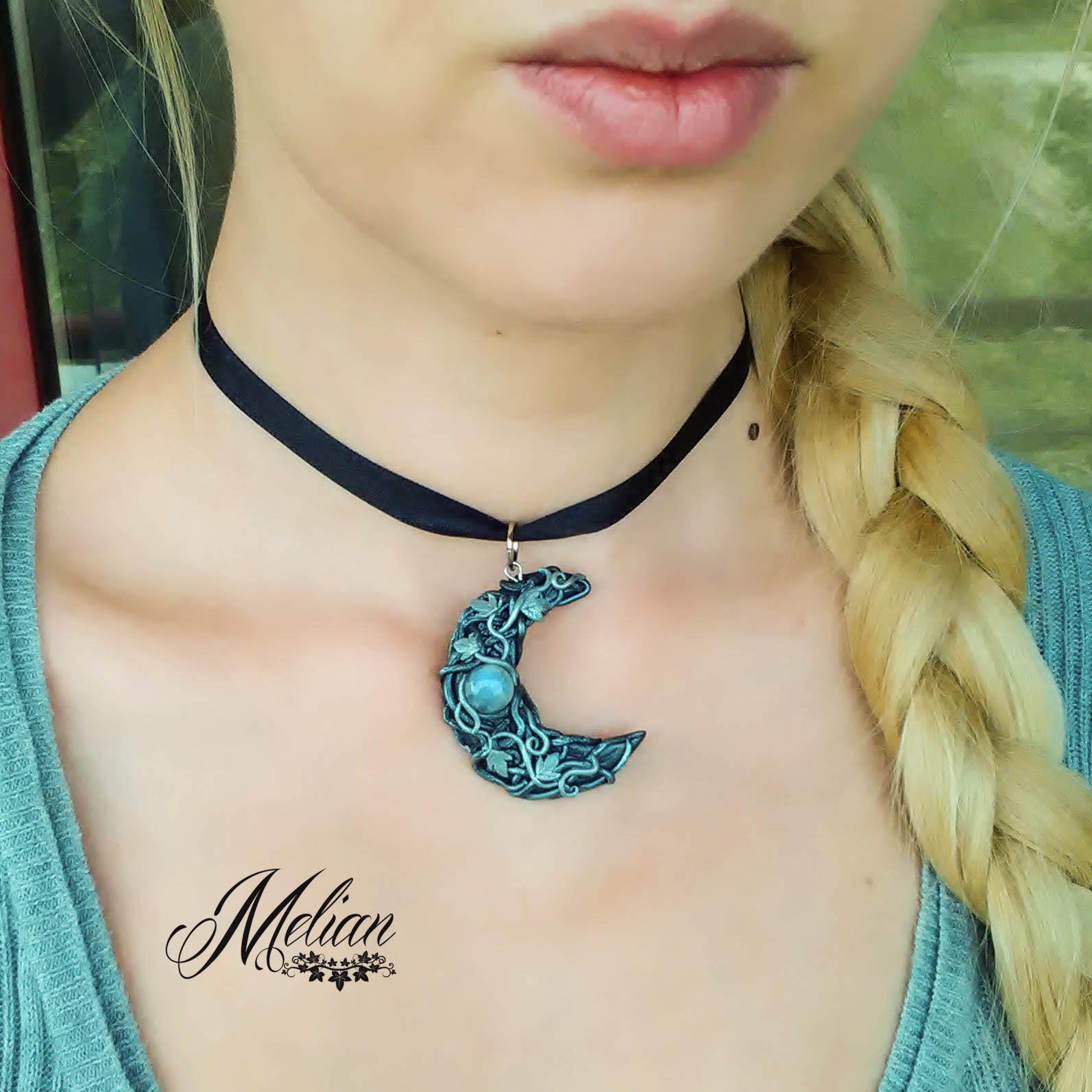 Crescent Moon Magic Amulet Magic Moon Moonstone Pendant - Etsy