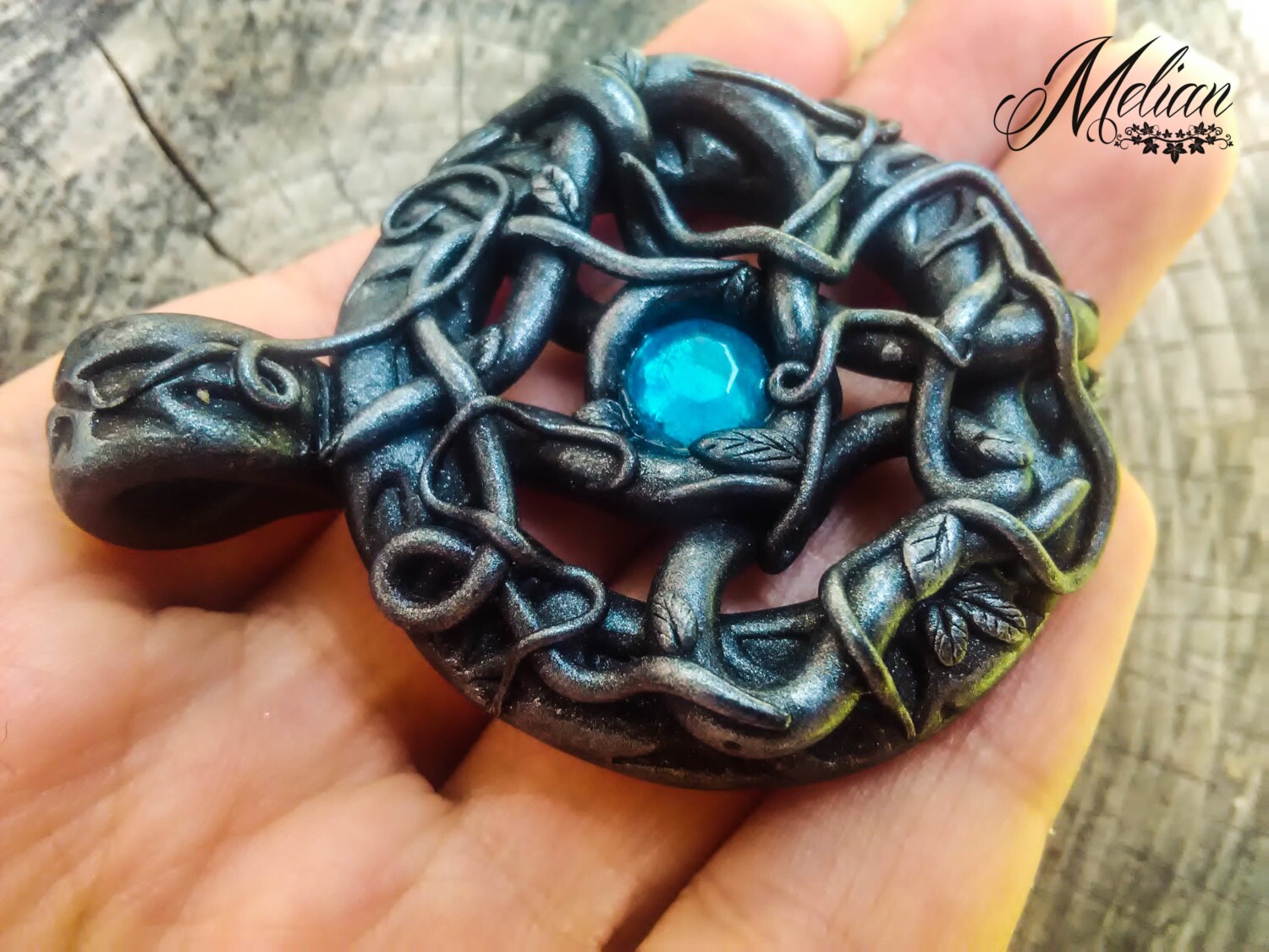 Gothic amulet fantasy pendant witch pendant dark fantasy | Etsy