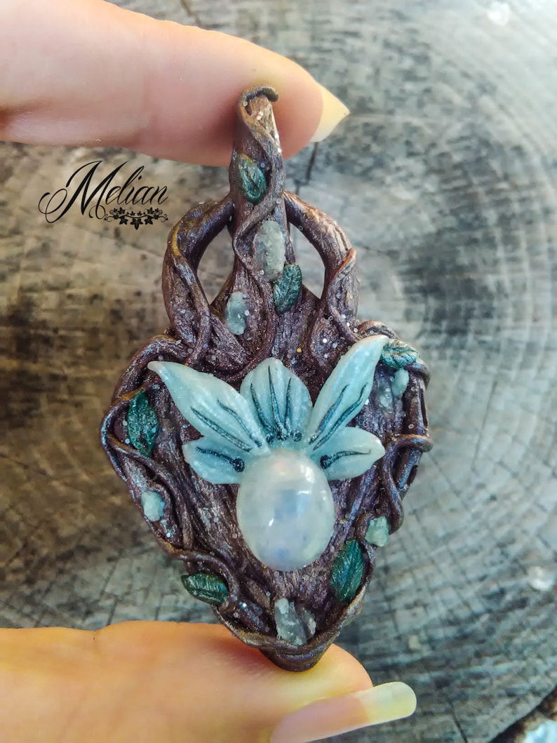 Forest Flower Moonstone Fantasy Fairy Jewelry Woodland - Etsy