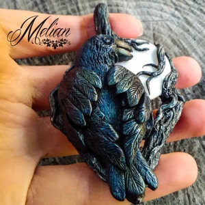 The Raven, Bird Necklace, the Raven Necklace, Odin Raven, Dark Fantasy ...