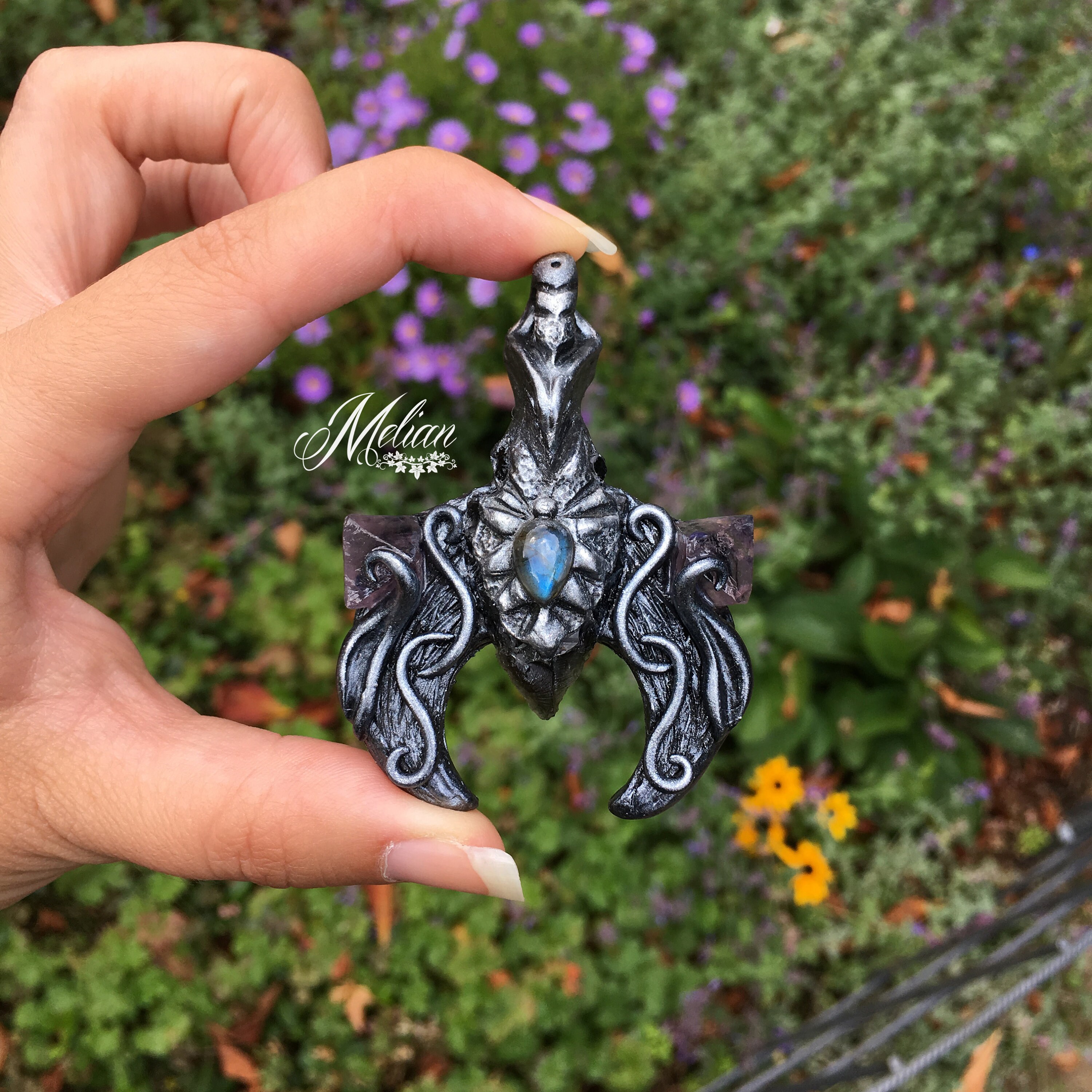 Warrior Moon Amulet Lunar Arrowhead Dark Elf Princess | Etsy