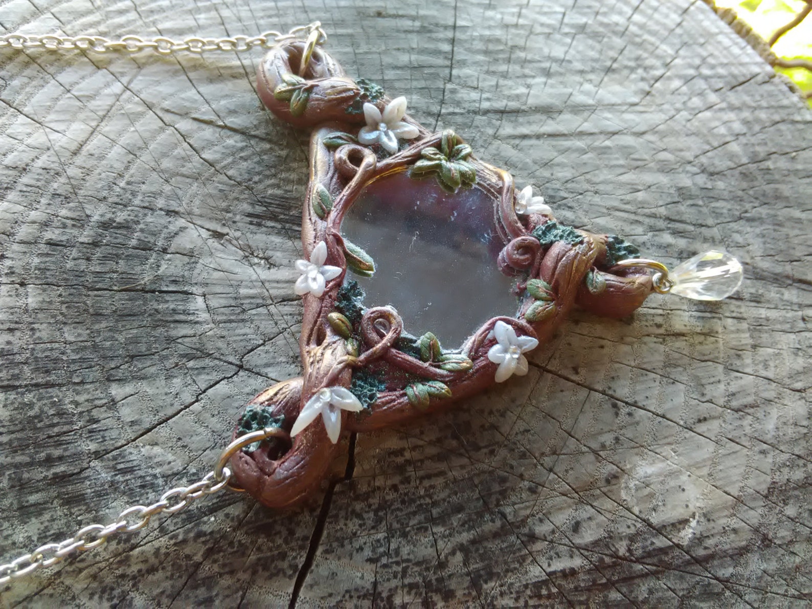 Elven Mirror Forest Necklace Elven Necklace Wood Elf | Etsy