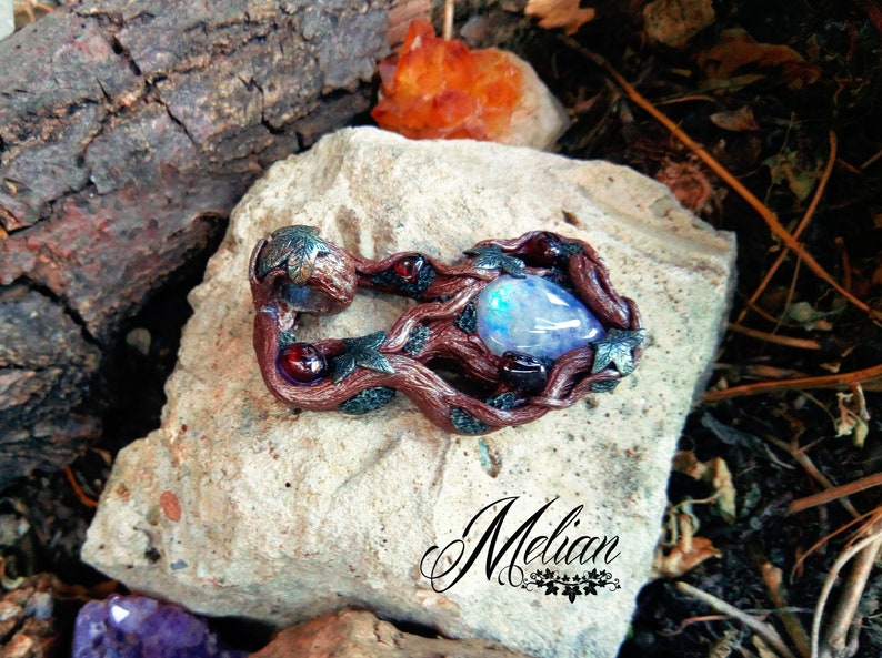 Forest Moonstone Pendant Woodland Amulet Druid Talisman | Etsy