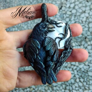The Raven, Bird Necklace, the Raven Necklace, Odin Raven, Dark Fantasy ...