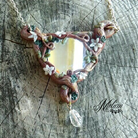 Elven Mirror Forest Necklace Elven Necklace Wood Elf | Etsy