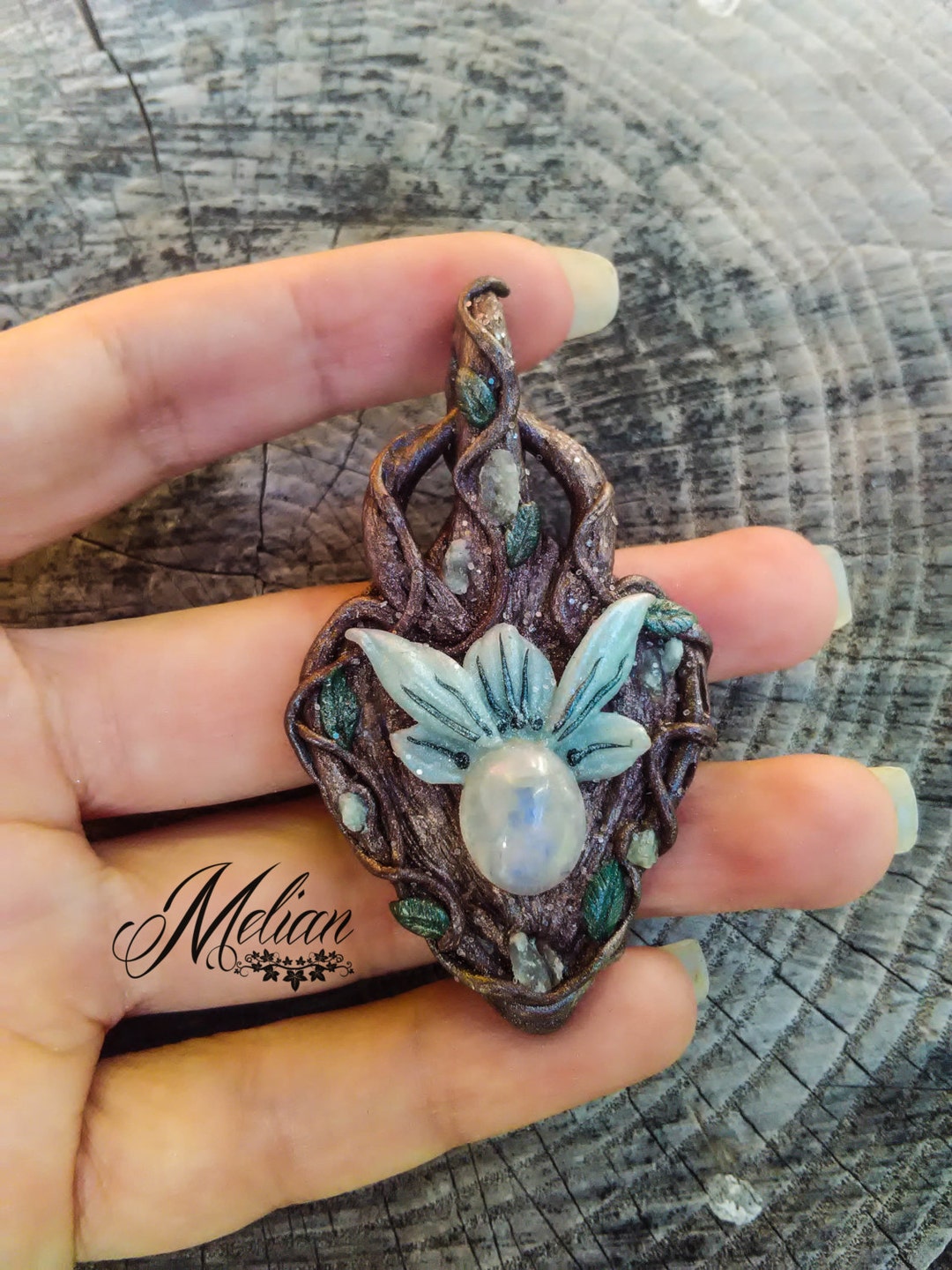 Forest Flower Moonstone Fantasy Fairy Jewelry Woodland - Etsy