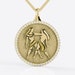 Gemini Diamond Necklace, Heavy Medallion Zodiac Pendant Necklace, Solid ...