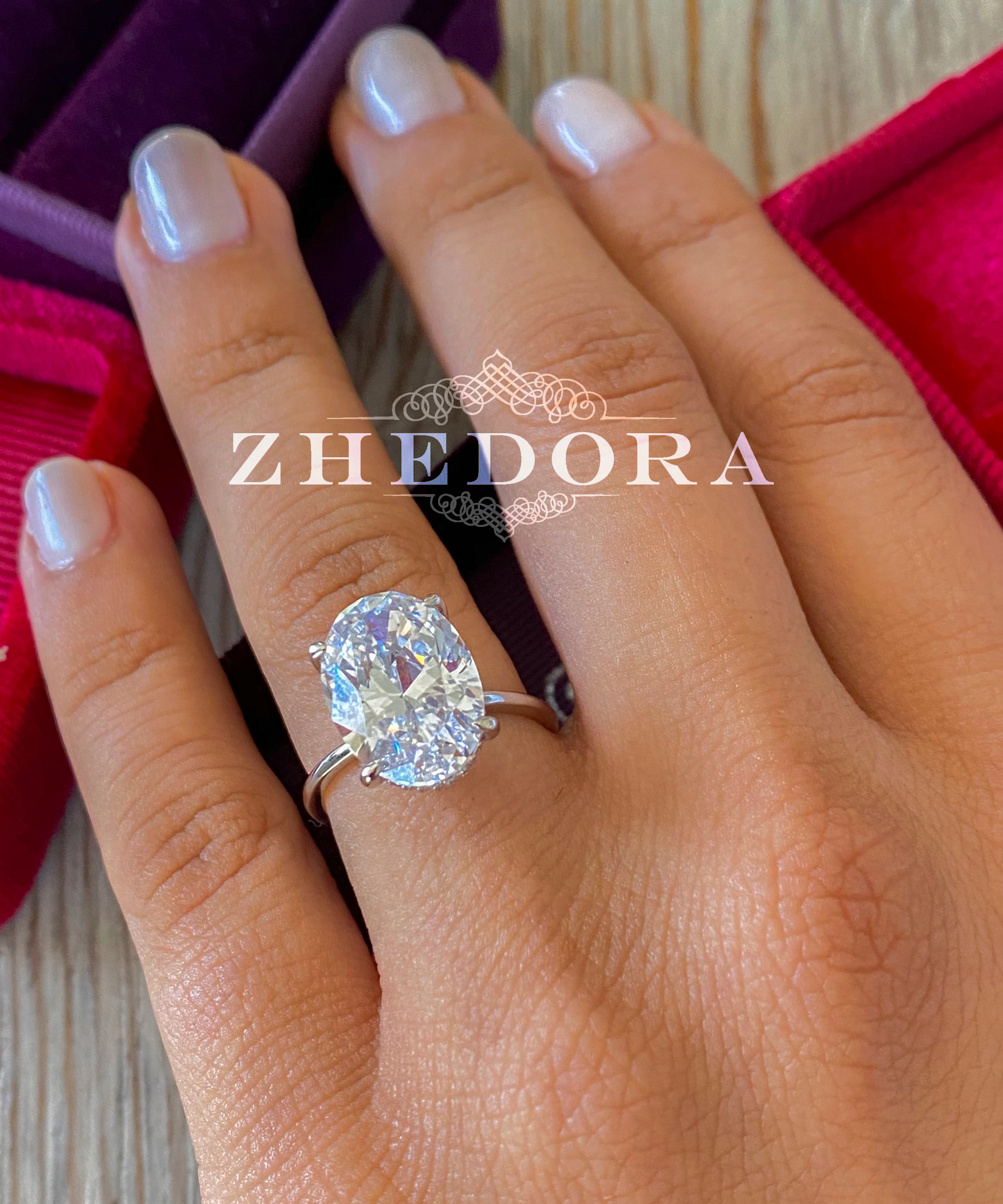 6 CT Oval Solitaire Engagement Ring Oval Cut Engagement | Etsy