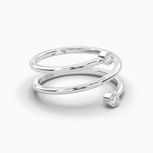 Wrap Ring, Wrap Around Ring, Twisty Band, Wrap Around Band, Gifts for ...