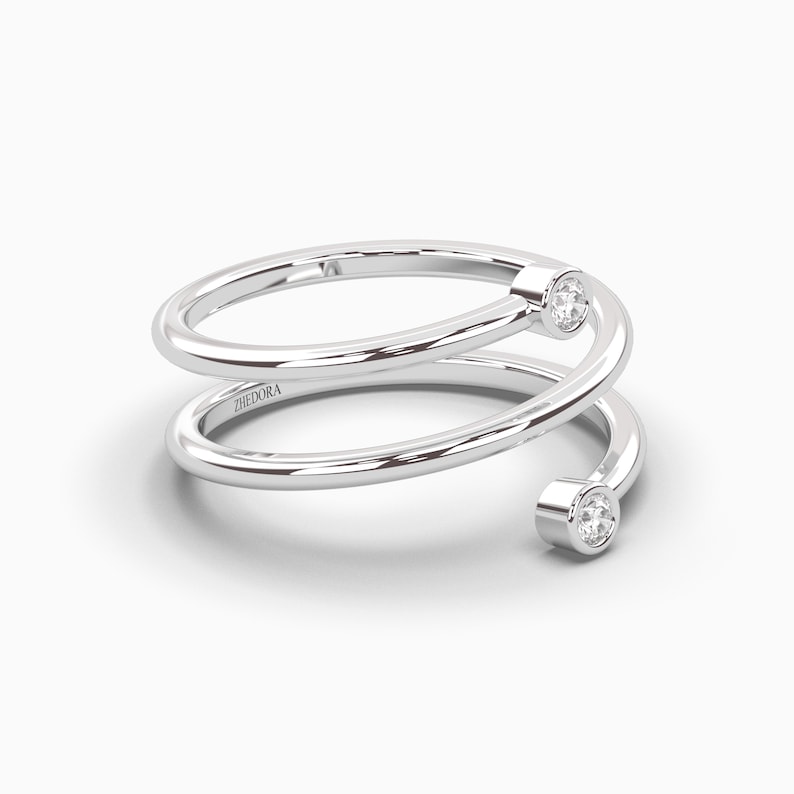 Wrap Ring, Wrap Around Ring, Twisty Band, Wrap Around Band, Gifts for ...