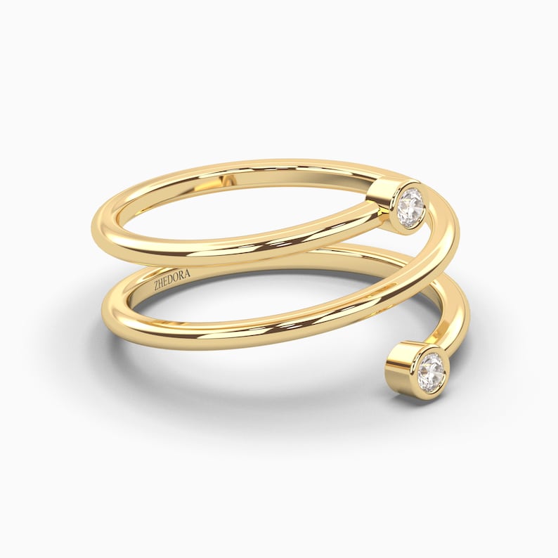 Wrap Ring, Wrap Around Ring, Twisty Band, Wrap Around Band, Gifts for ...