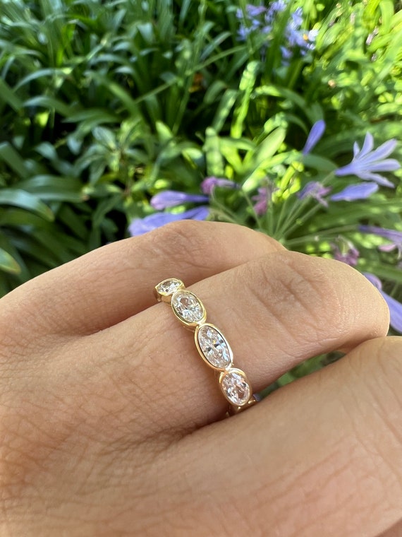 Bezel set diamond wedding band store