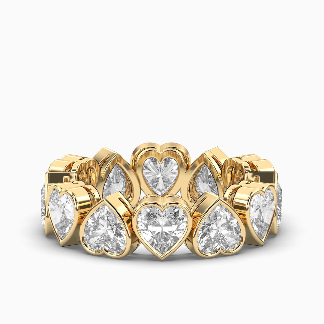Heart Shaped Band / Heart Eternity Band / Heart Shaped Diamond Band ...