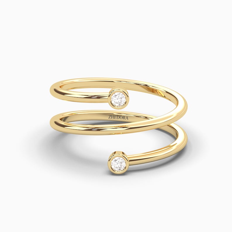 Wrap Ring, Wrap Around Ring, Twisty Band, Wrap Around Band, Gifts for ...