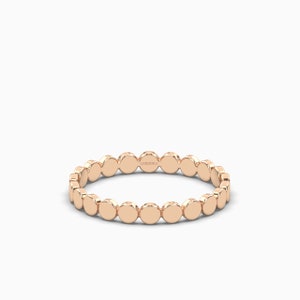 Solid Gold Dot Ring Band, Stackable 14k Gold Ring, Gold Fashion Jewelry ...