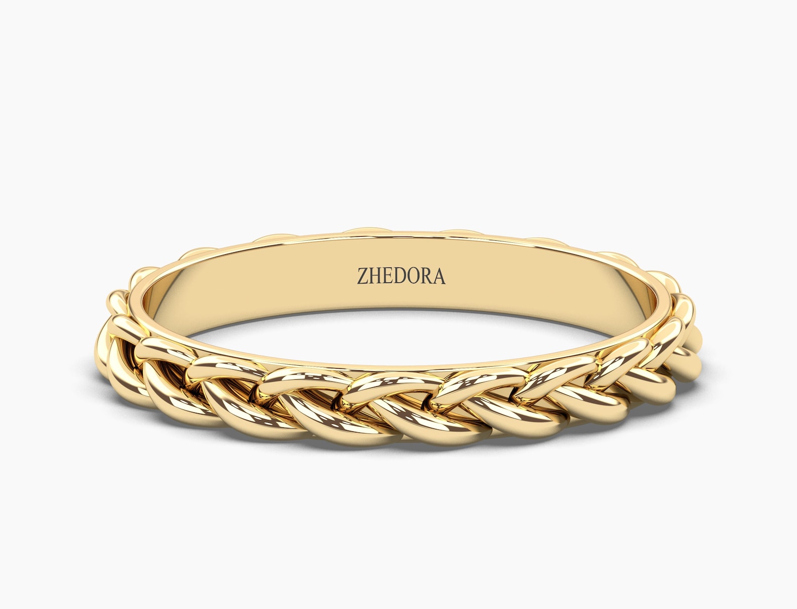 Braided Gold Band, Braided Wedding Band, Gold Braided Band, Twisted ...