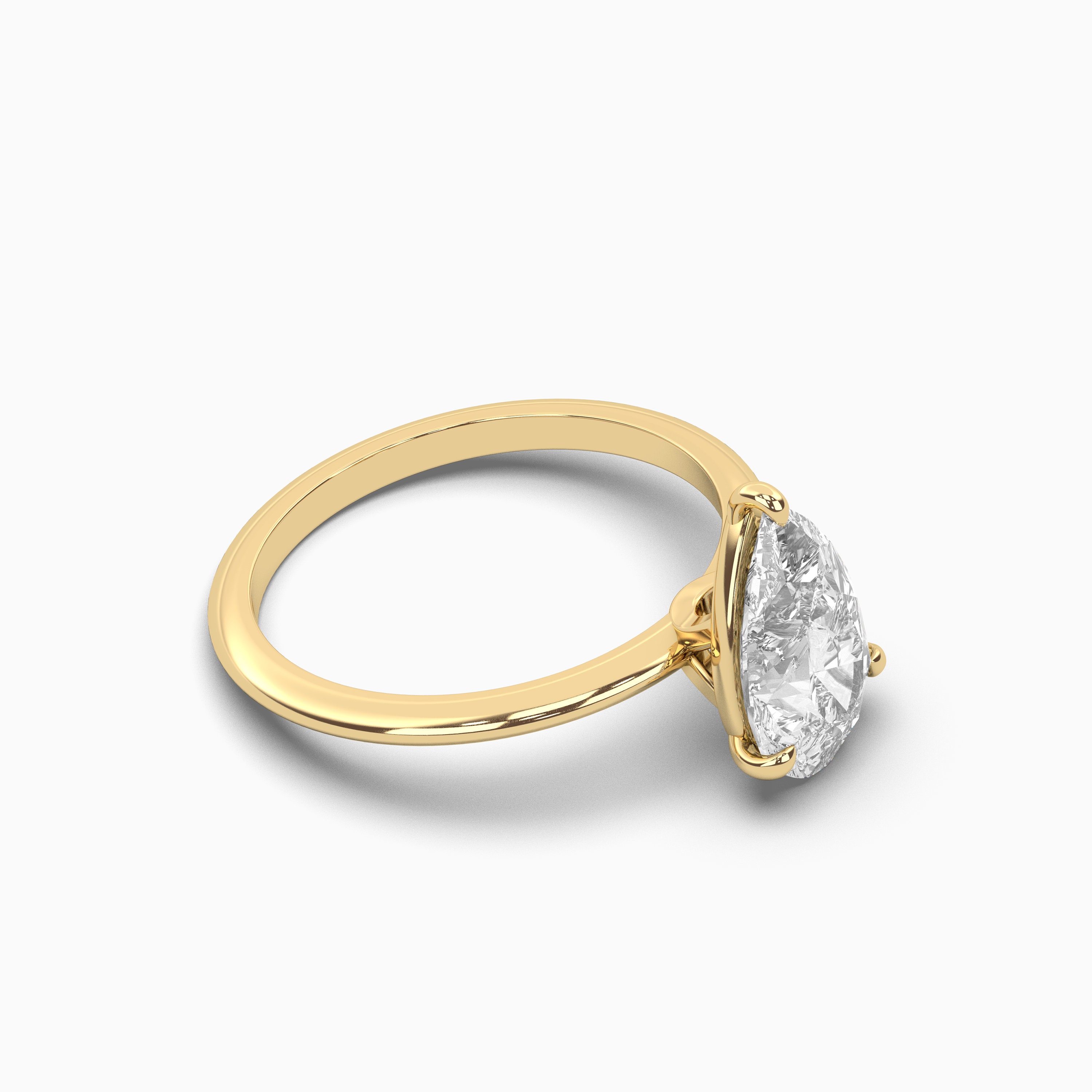 Pear Cut Solitaire / Lab Diamond Pear Cut Solitaire / Pear Cut ...