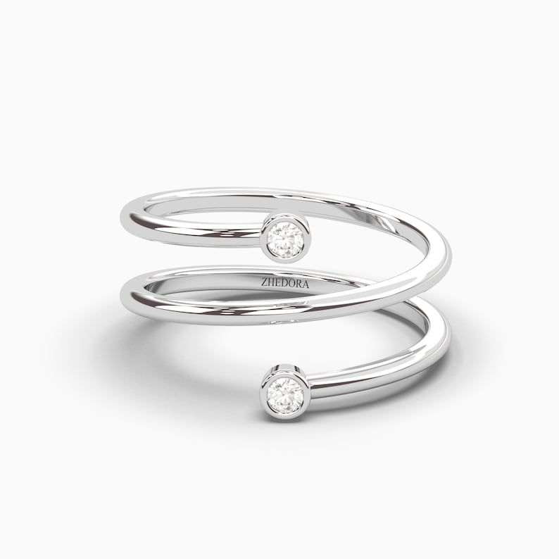 Wrap Ring, Wrap Around Ring, Twisty Band, Wrap Around Band, Gifts for ...