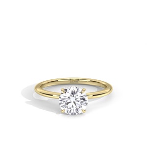 Lab Created Diamond Engagement Ring , Lab Grown Diamond Ring , Round ...