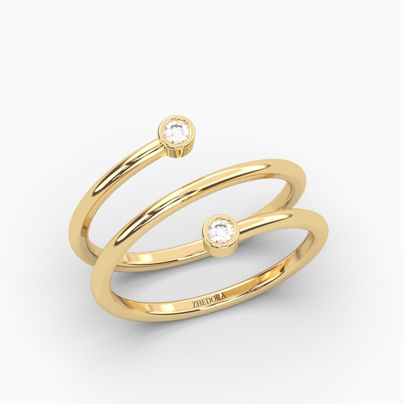 Wrap Ring, Wrap Around Ring, Twisty Band, Wrap Around Band, Gifts for ...