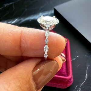 LAB Diamond Oval Wedding Set , 3 CT Oval Engagement Ring , Lab Grown ...